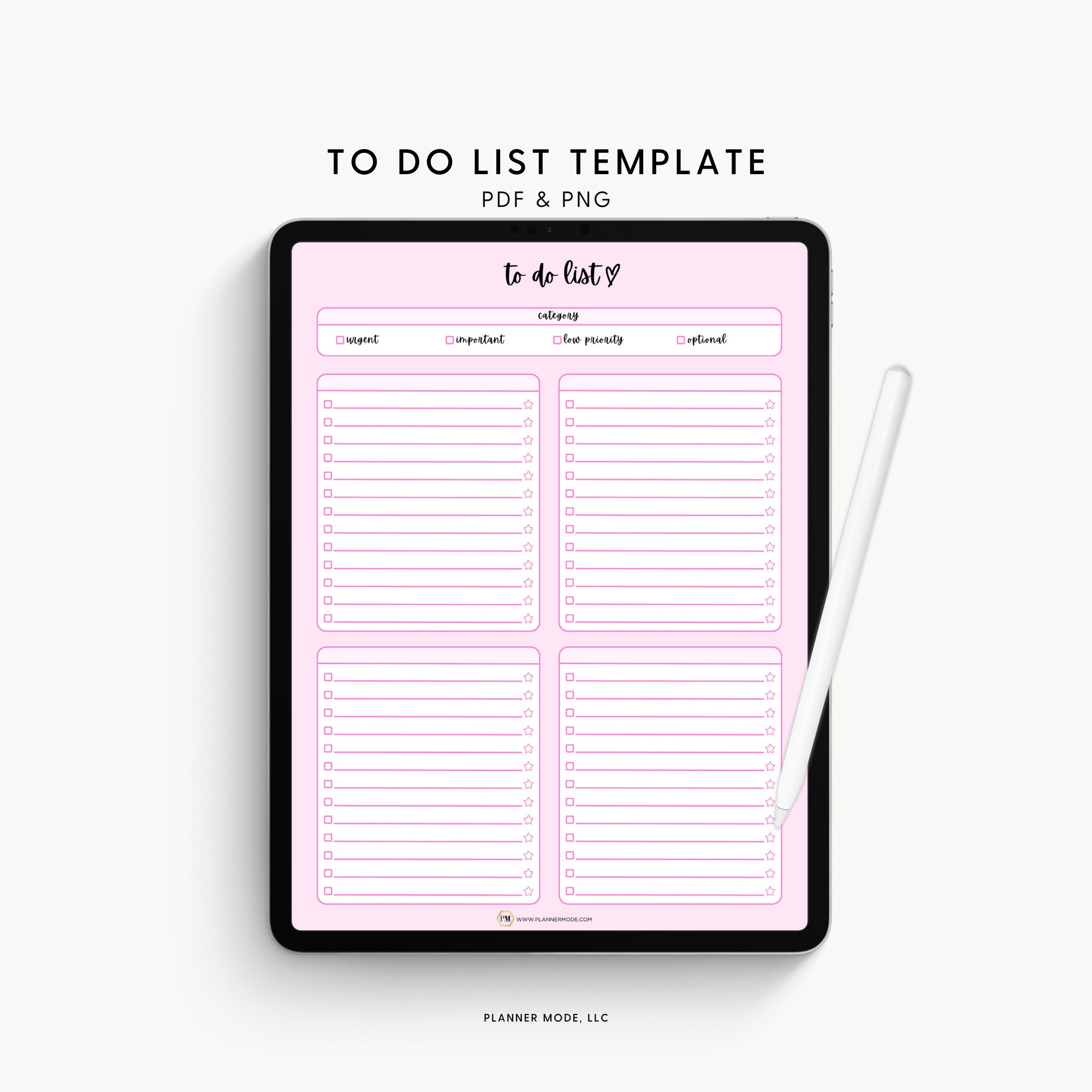 Goodnotes to Do List, to Do List Template, Task Organizer, Everyday ...