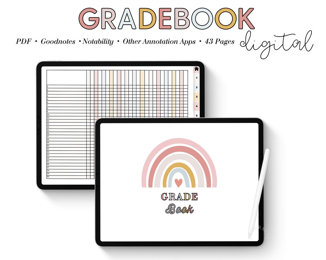 Buy Digital Gradebook, Teacher Grading System, Grade Tracker, Teacher ...
