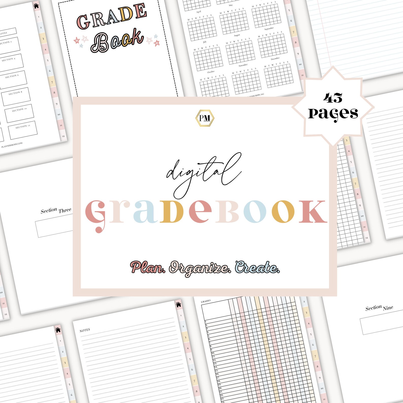Digital Gradebook, Goodnotes Gradebook, Grade Tracker, Teacher ...