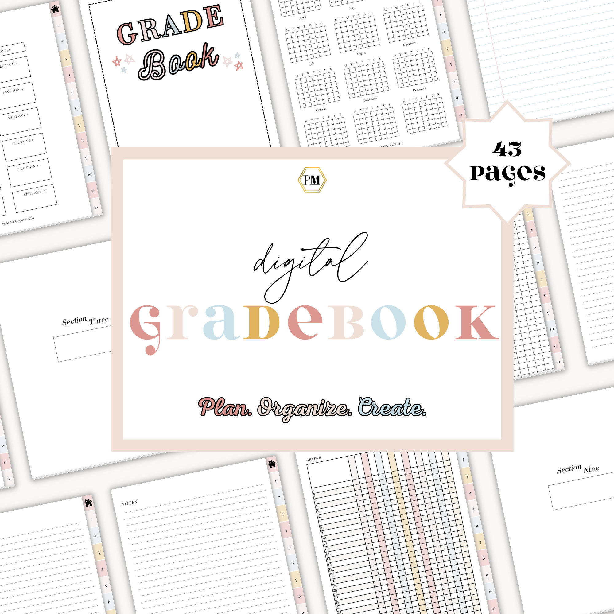 Homeschool Digital Gradebook, Goodnotes Gradebook, Grade Tracker ...