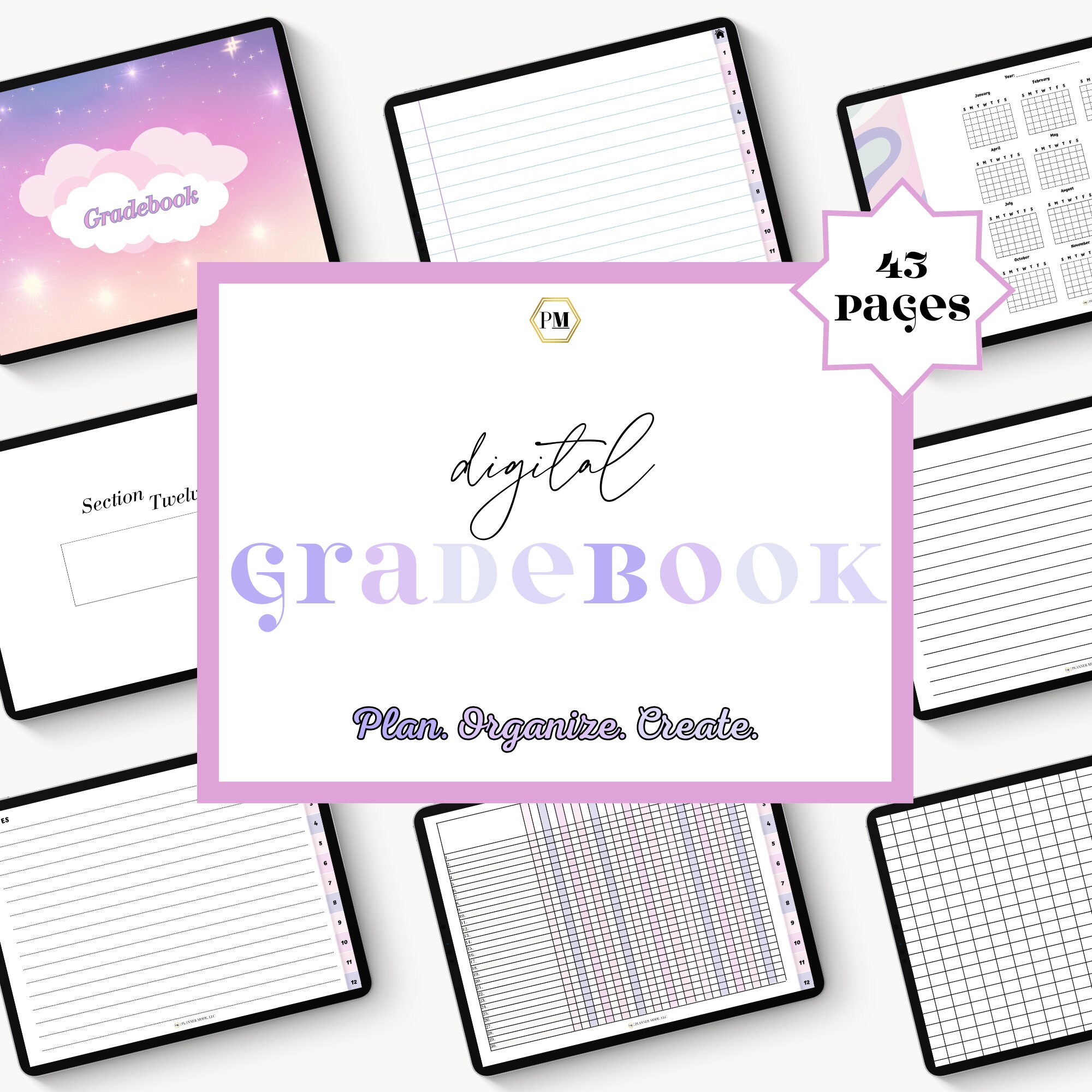 Digital Gradebook, Teacher Gradebook, Grade Tracker, Record Book, Grade ...