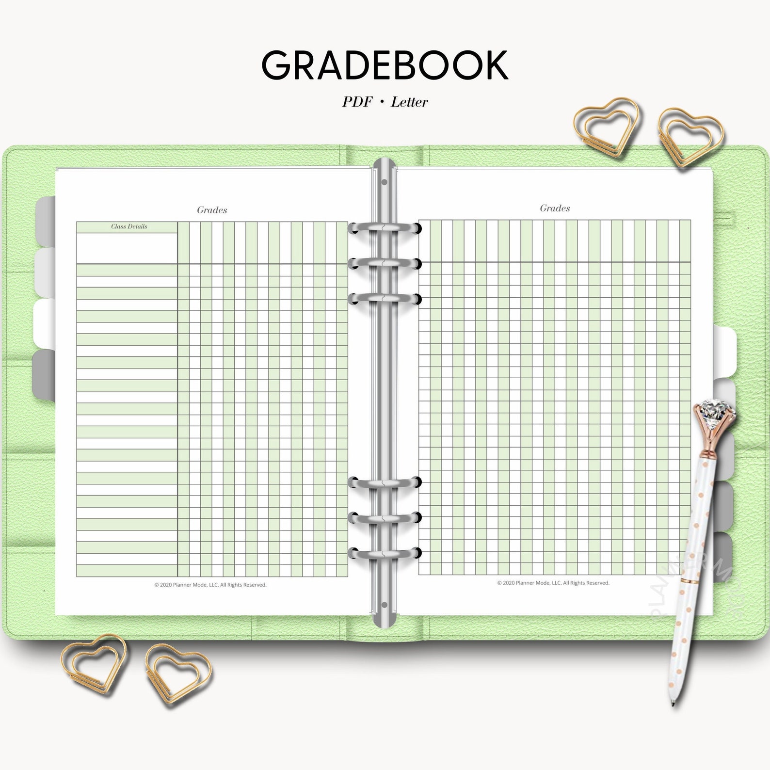 Teacher Grading System, Grade Tracker, Digital Gradebook, Printable Grade Book, Student Grades ...