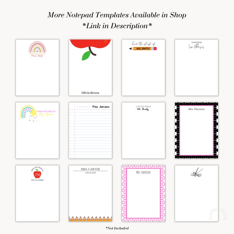 Pencil Teacher Stationery, Office Notepad, Personalized Stationery ...