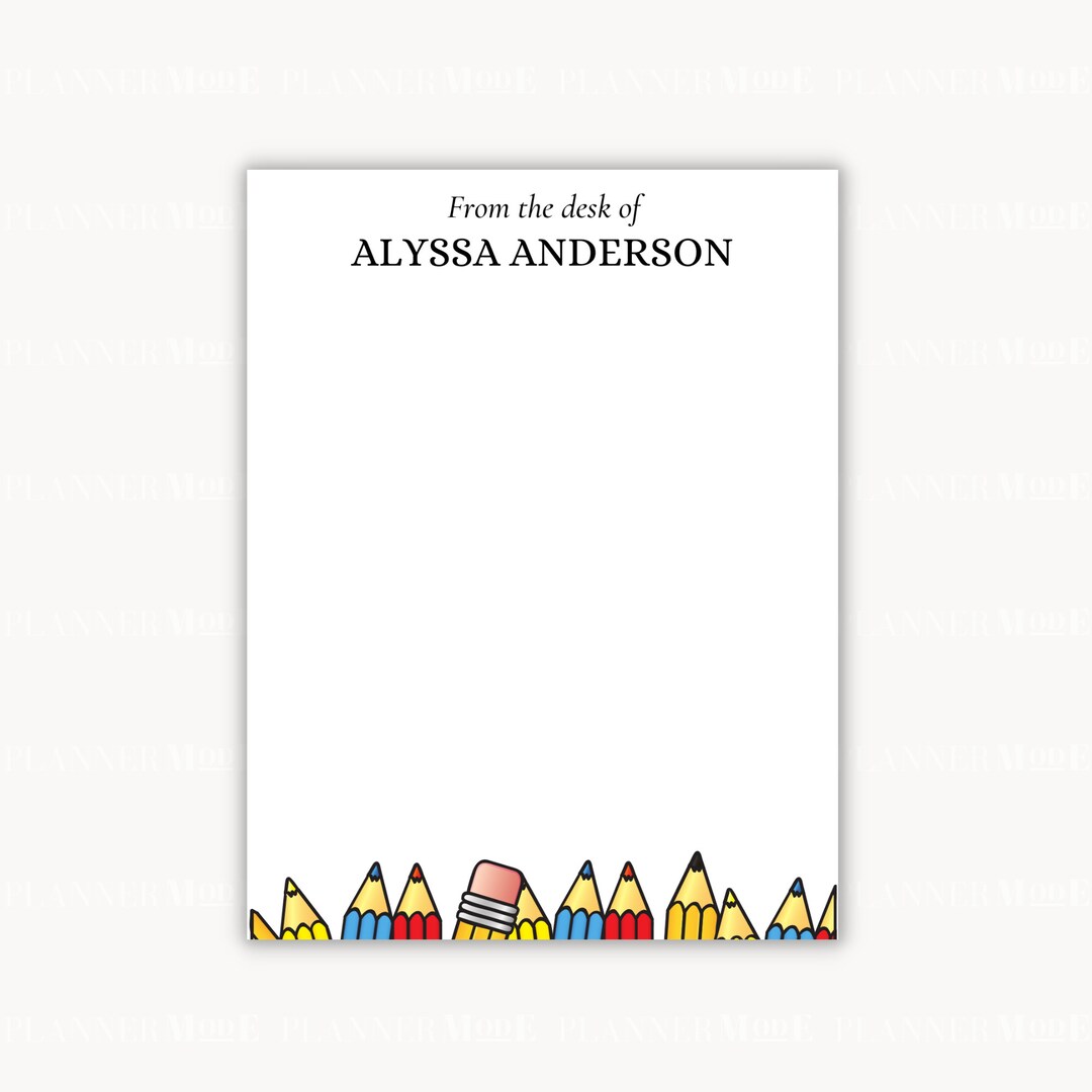 Editable Pencil From the Office of Notepad, Teacher Notepad, Teacher ...