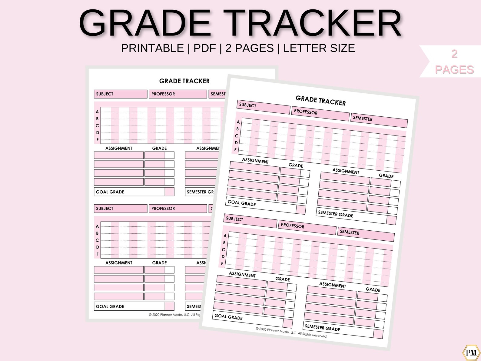 Student Grade Tracker Grade Tracker Grades Assignment | Etsy