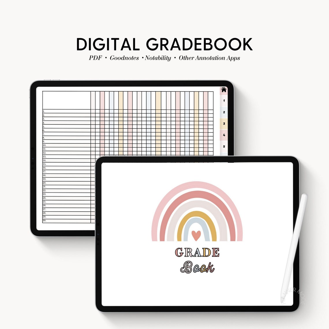 Digital Gradebook, Teacher Grading System, Grade Tracker, Teacher ...