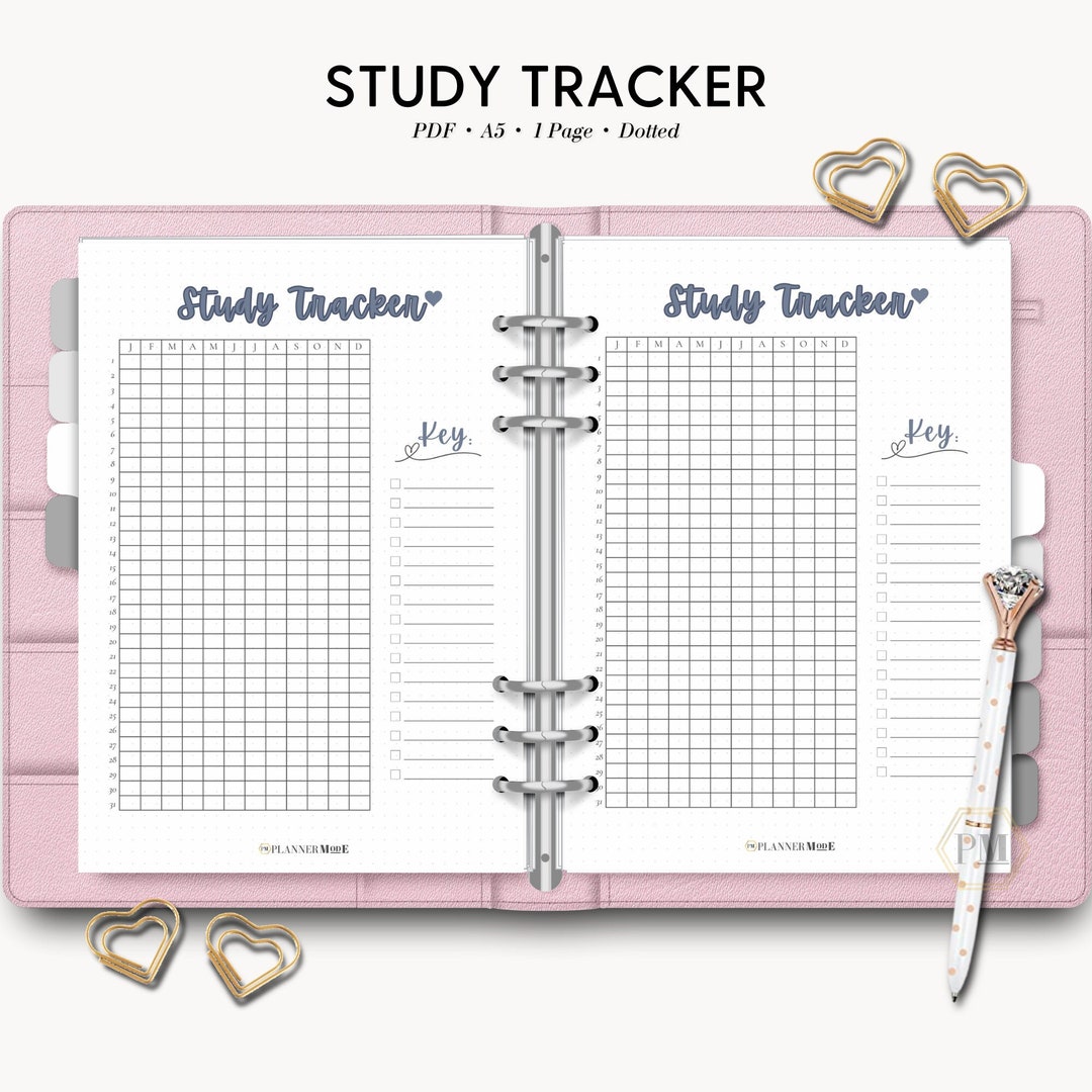 Study Tracker, Yearly Study Tracker, Student Tracker, Habit Tracker ...