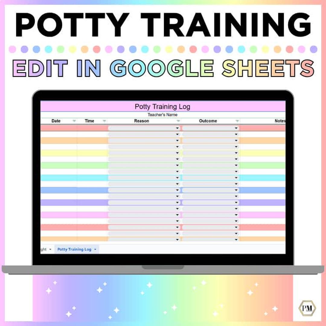 Potty Training Tracker, Toddler Toilet Training Log, Bathroom Progress ...