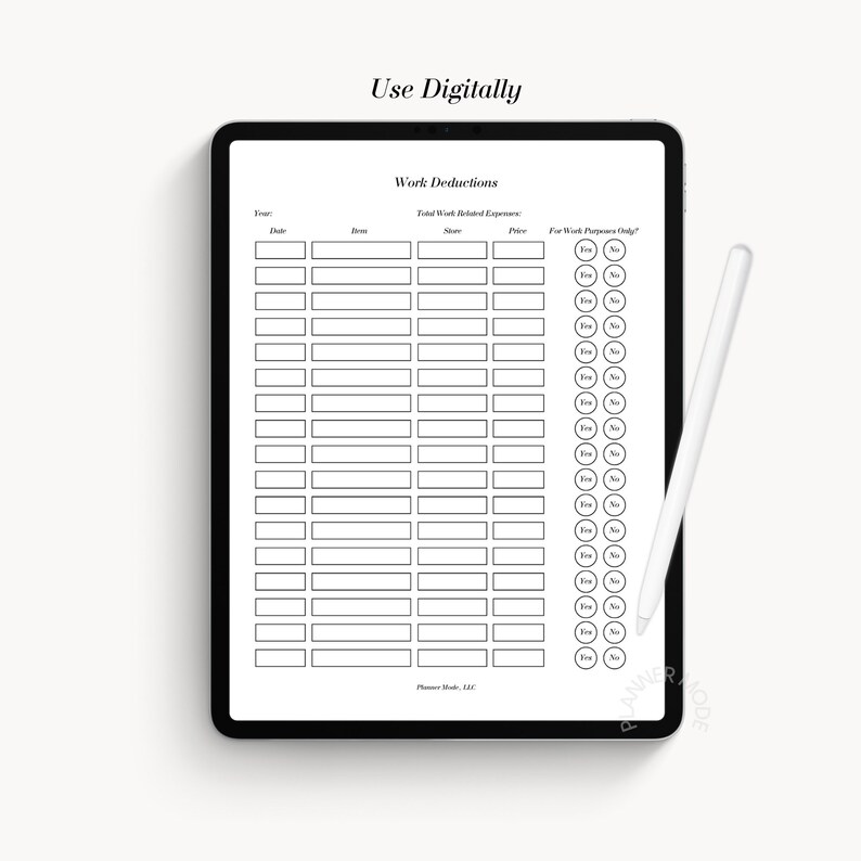 Tax Planner, Printable Tax Worksheet, Annual Tax Binder, Tax Prep ...