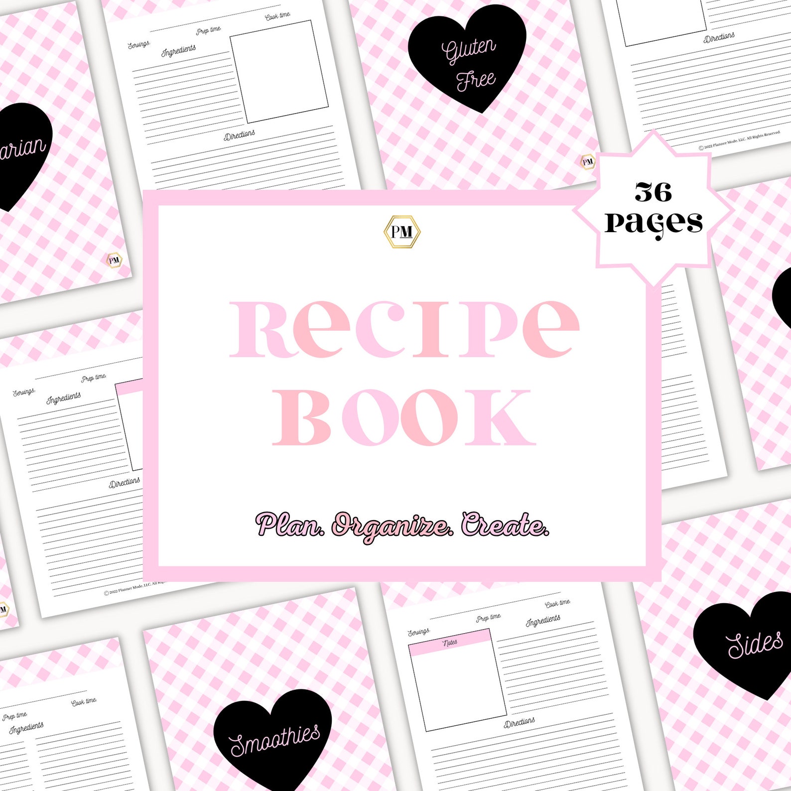 Editable Recipe Book, Editable Recipe Binder, Recipe Cookbook, Recipe ...