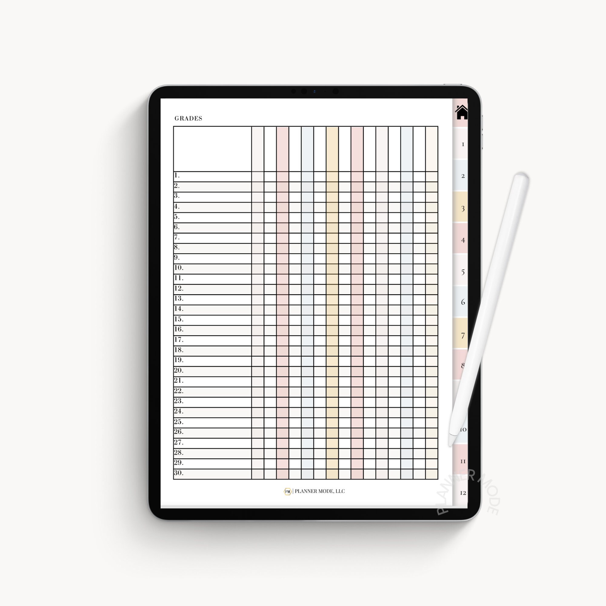 Homeschool Digital Gradebook, Goodnotes Gradebook, Grade Tracker ...