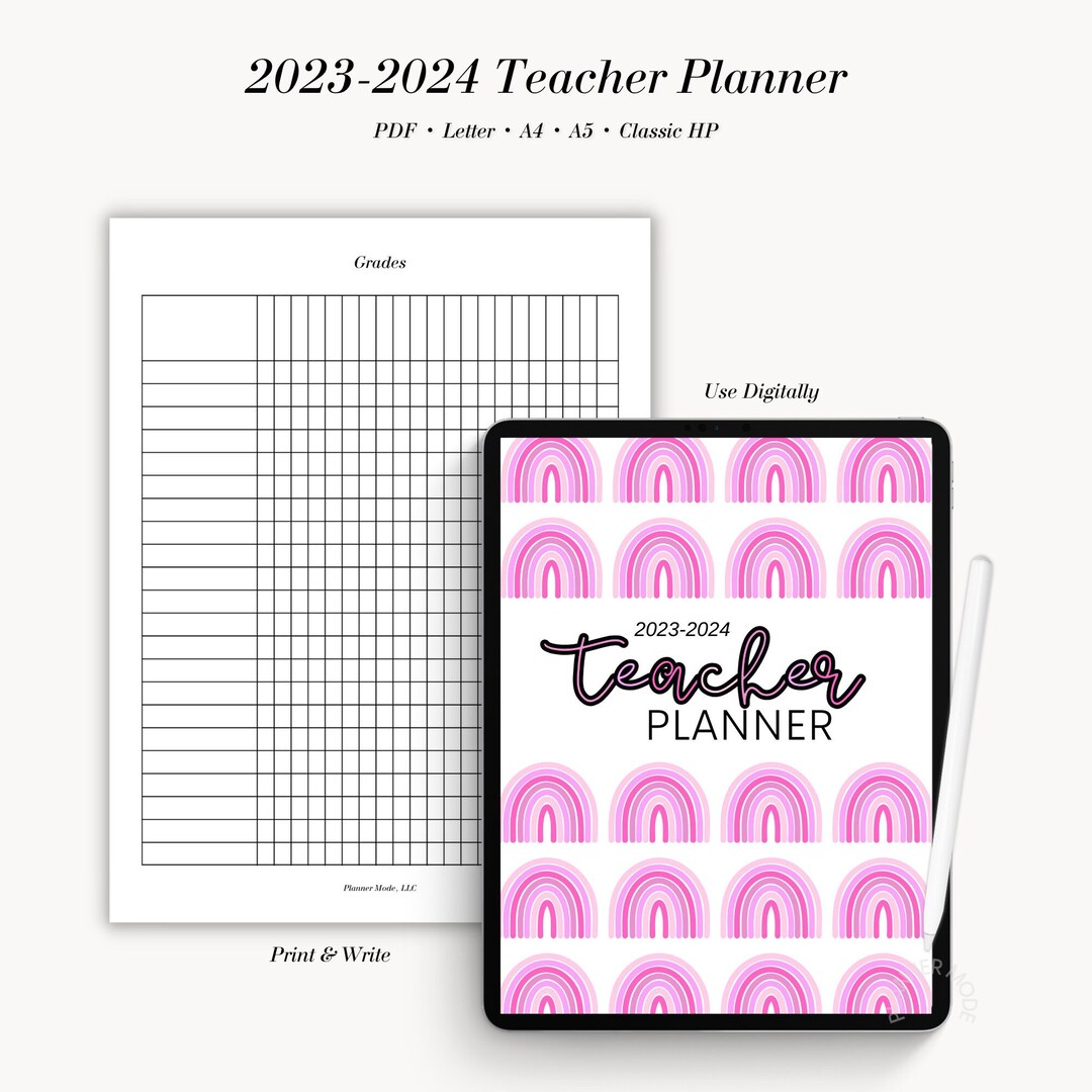 Printable Teacher Planner 2023-2024 Teacher Planner Teacher - Etsy