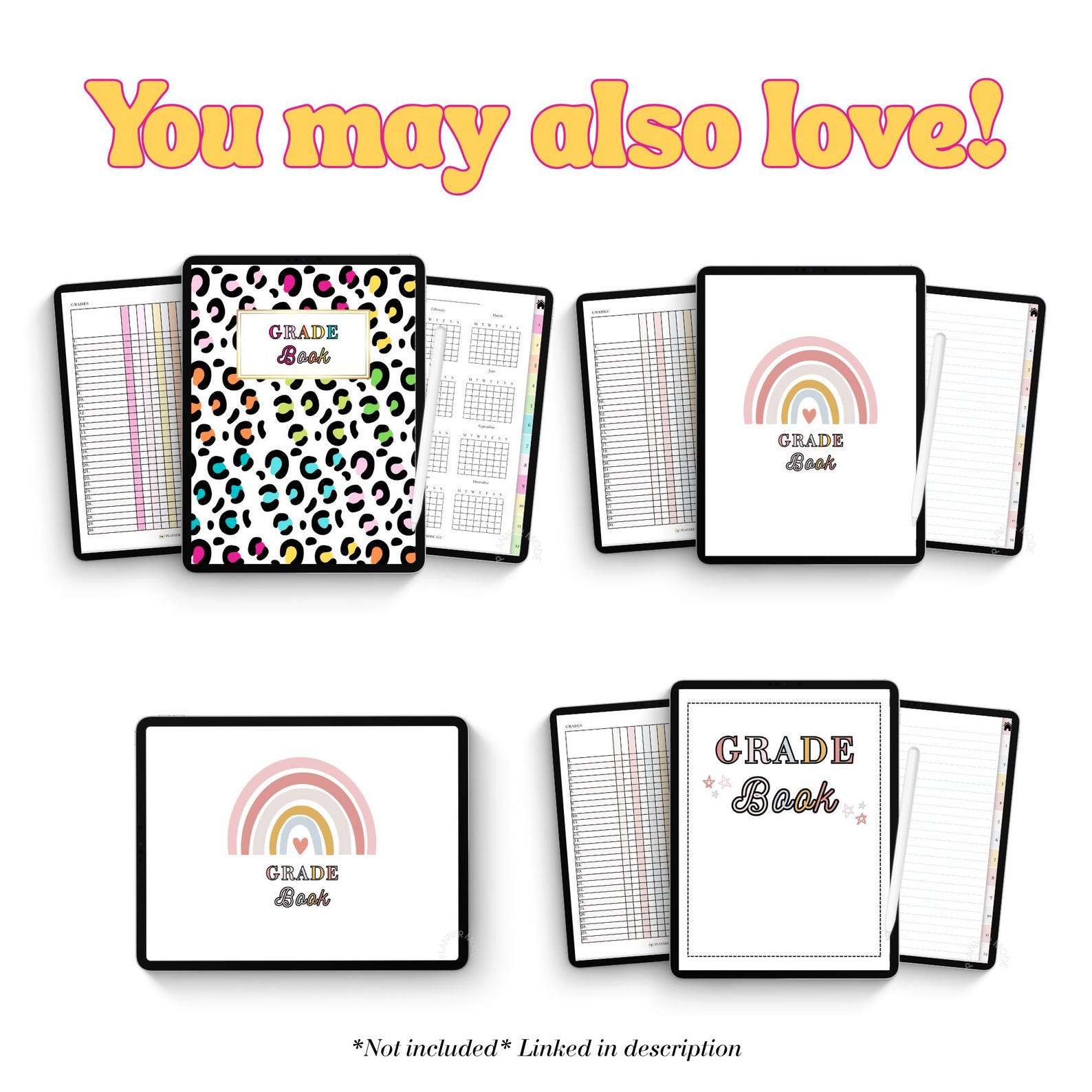 Printable Grade Book, Teacher Grading System, Grade Tracker, Digital ...