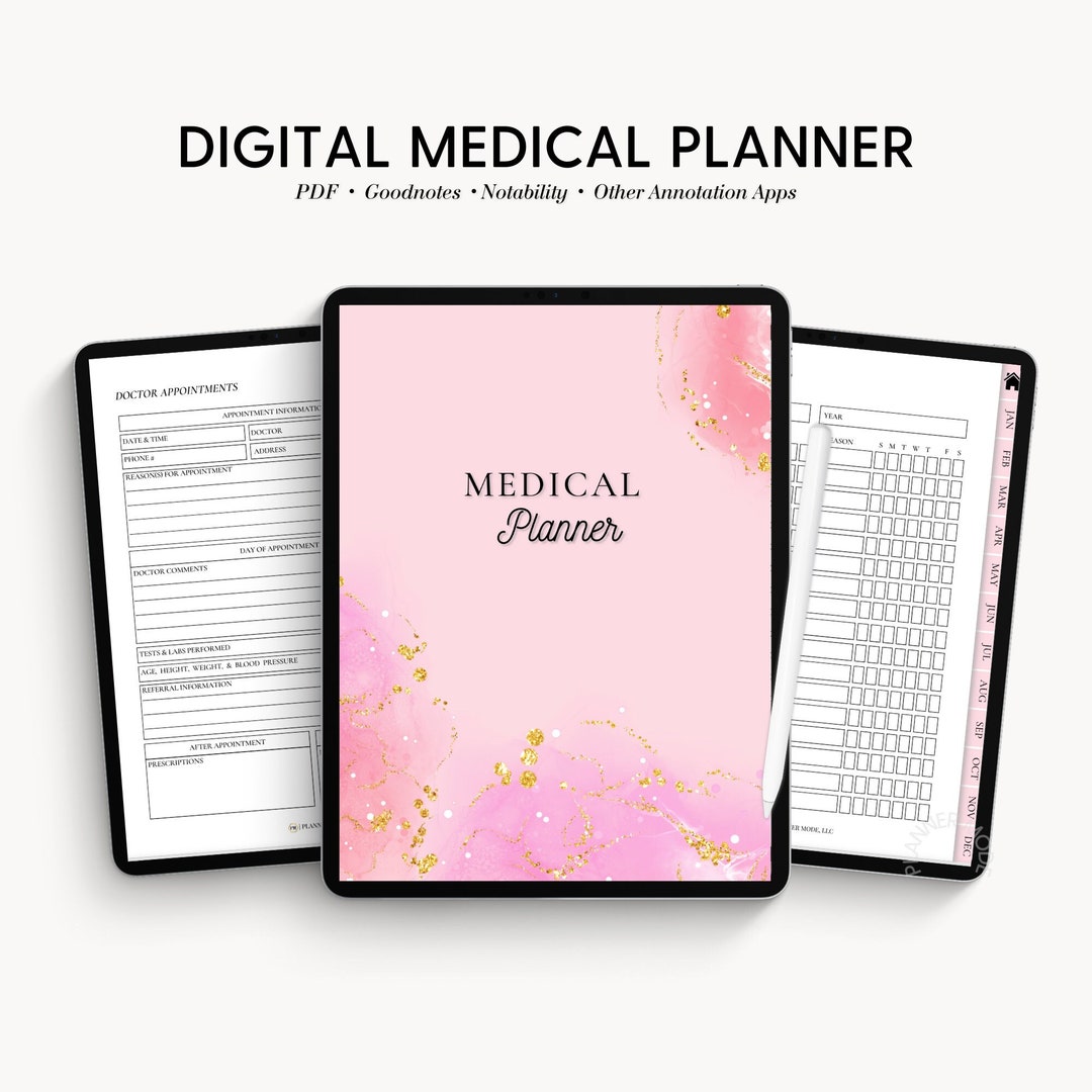 Digital Medical Planner | Health & Appointment Tracker for iPad | Track ...