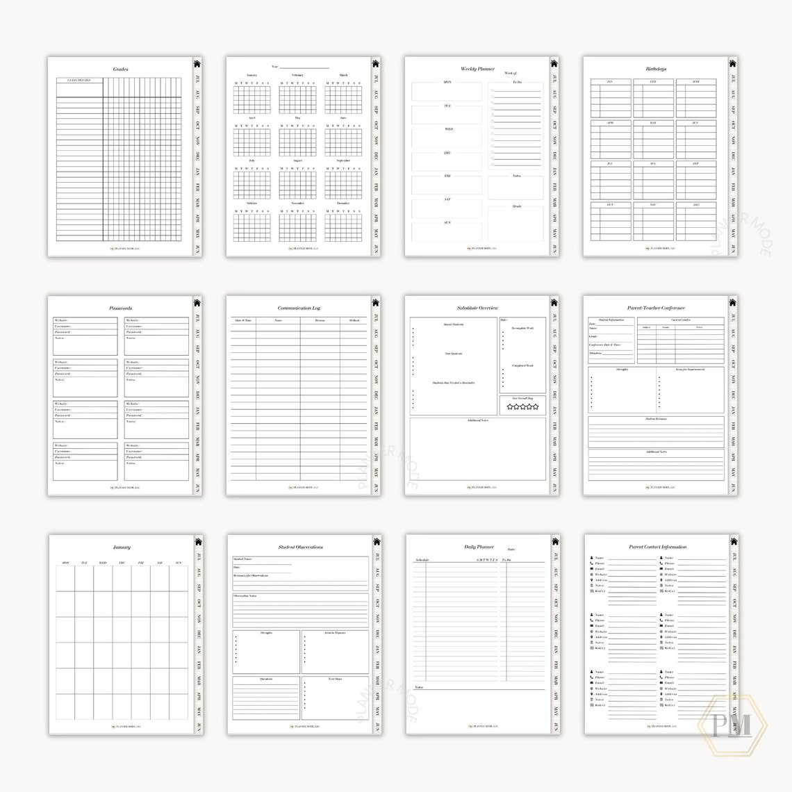 Digital Teacher Planner, Lesson Planner, Digital Gradebook ...