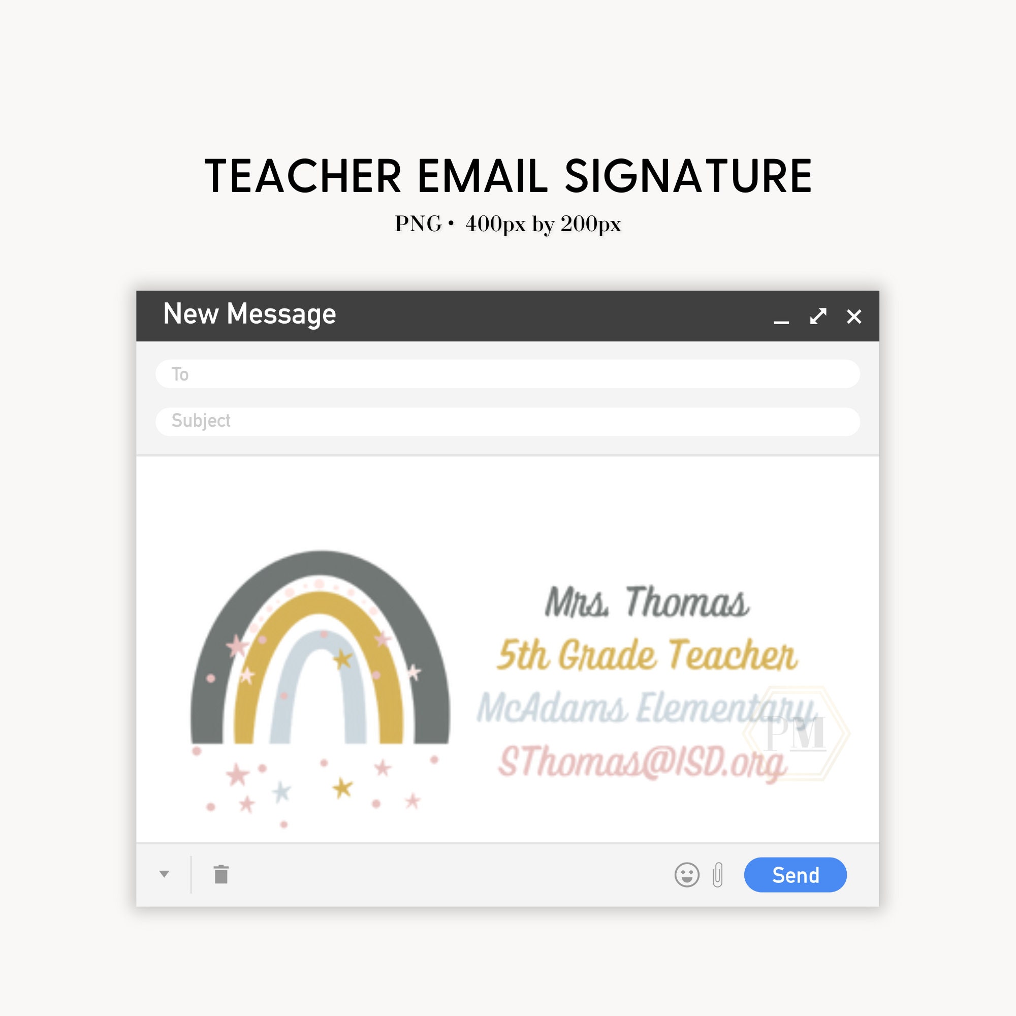 Teacher Email Signature, Gmail Signature, Custom Email Signature, Canva ...