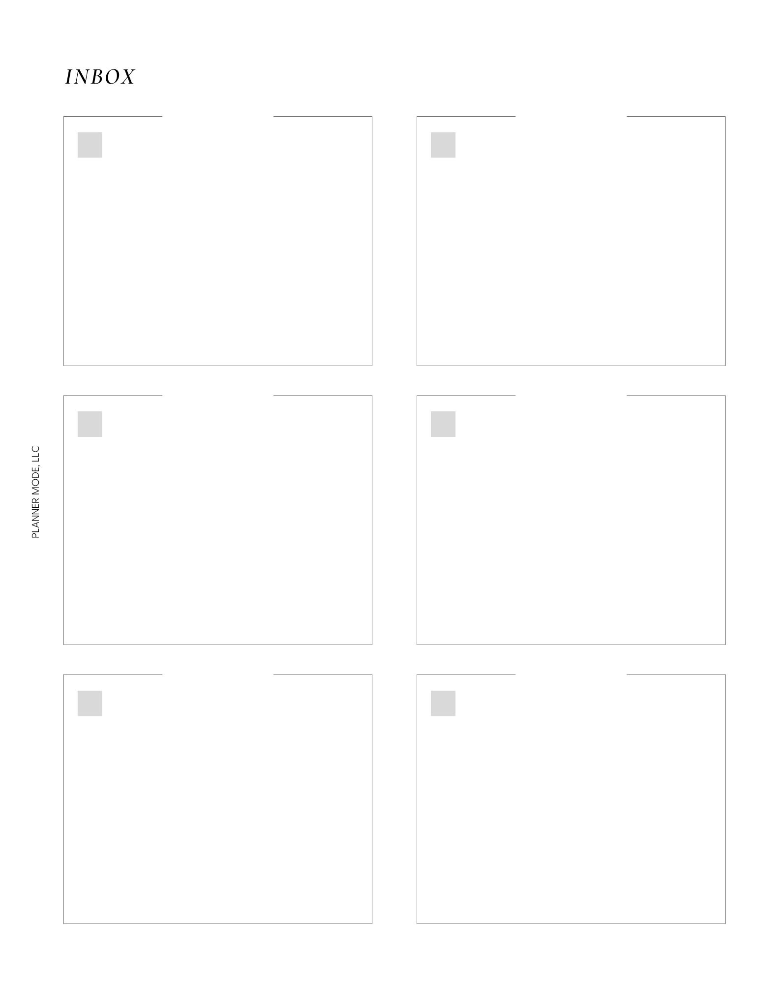Inbox Inbox Template Printable Inbox Inserts - Etsy UK