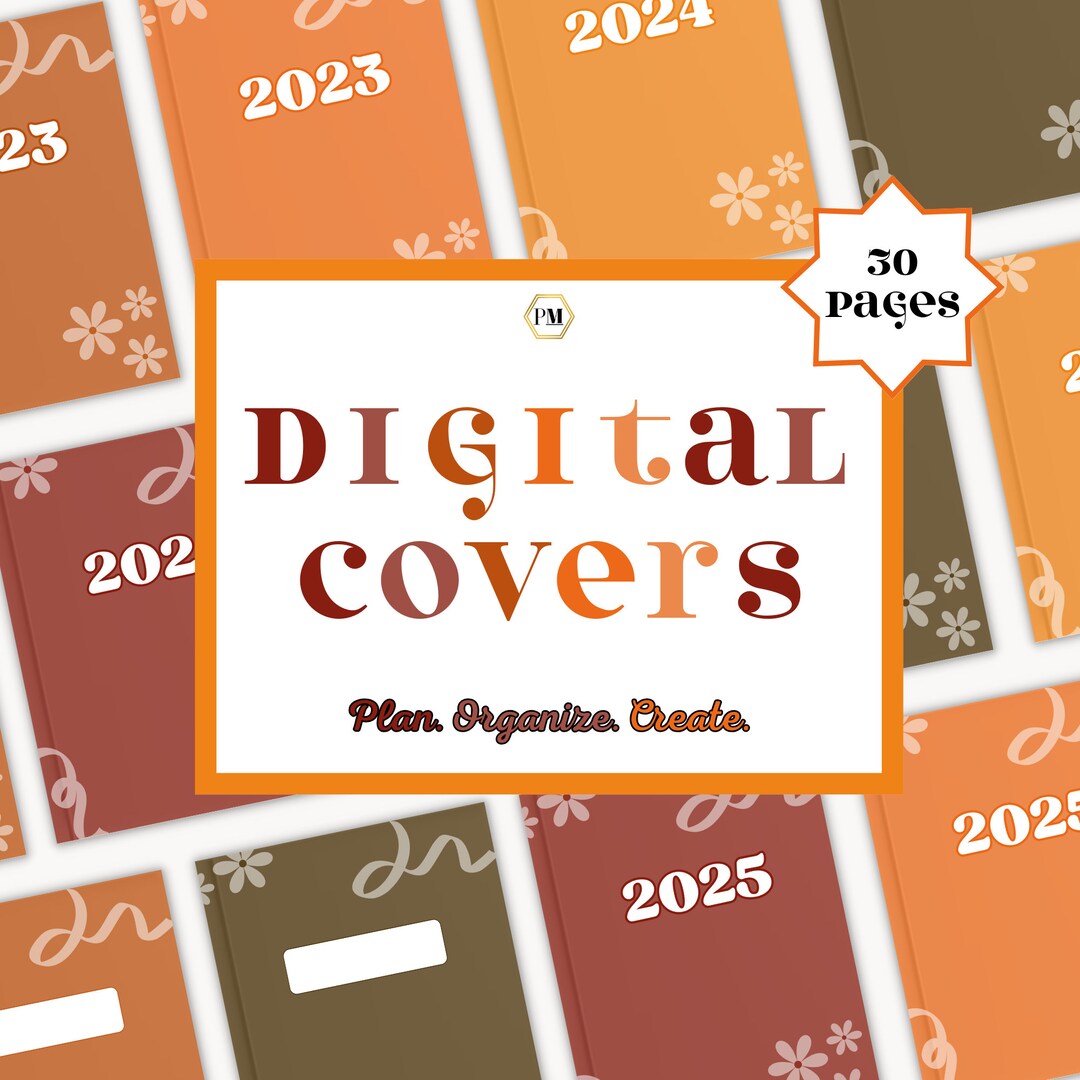 Cute Fall Digital Planner Covers and Dividers, Planner Covers, iPad ...