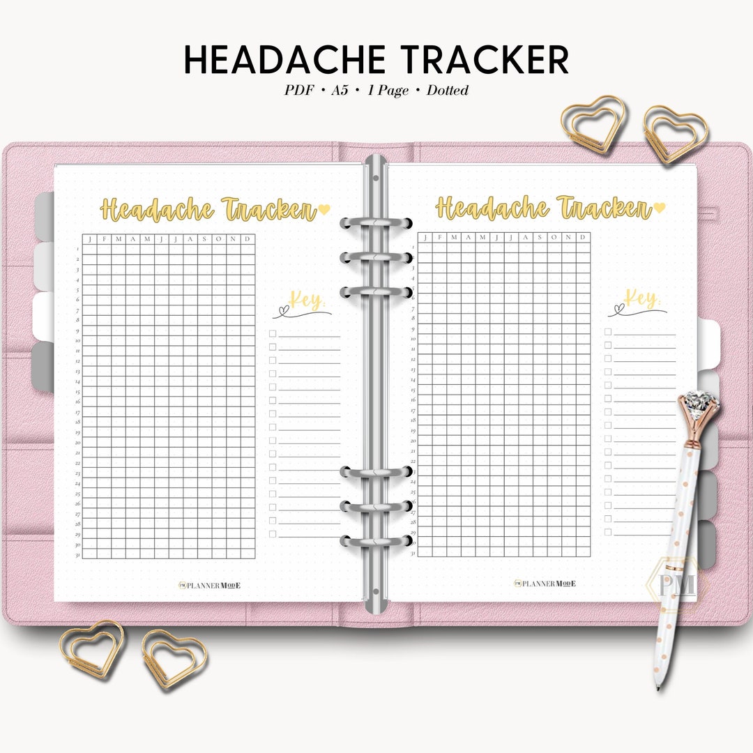 Headache Tracker, Migraine Log, Symptoms Log, Headache Relief Tracker ...