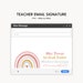 Rainbow Teacher Email Signature, Gmail Signature, Custom Email ...