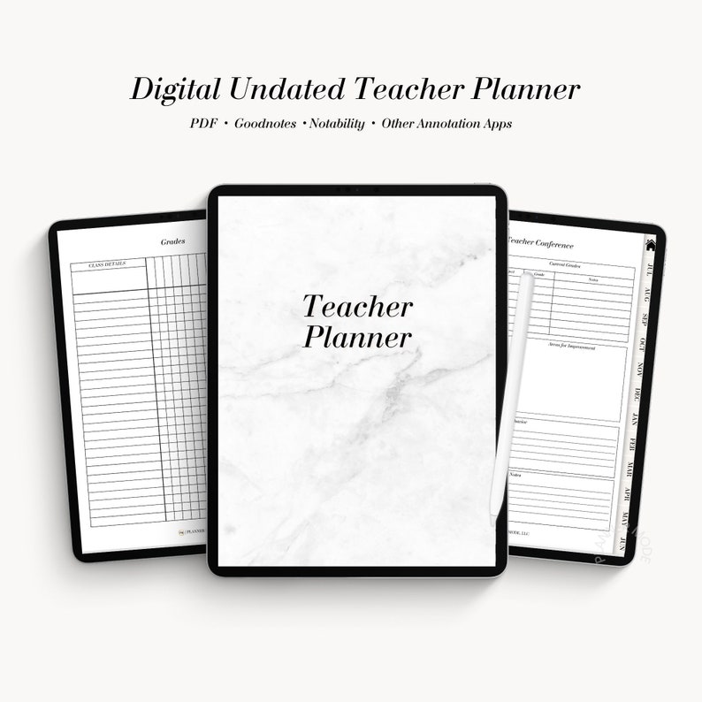 Digital Teacher Planner Lesson Planner Digital Gradebook - Etsy