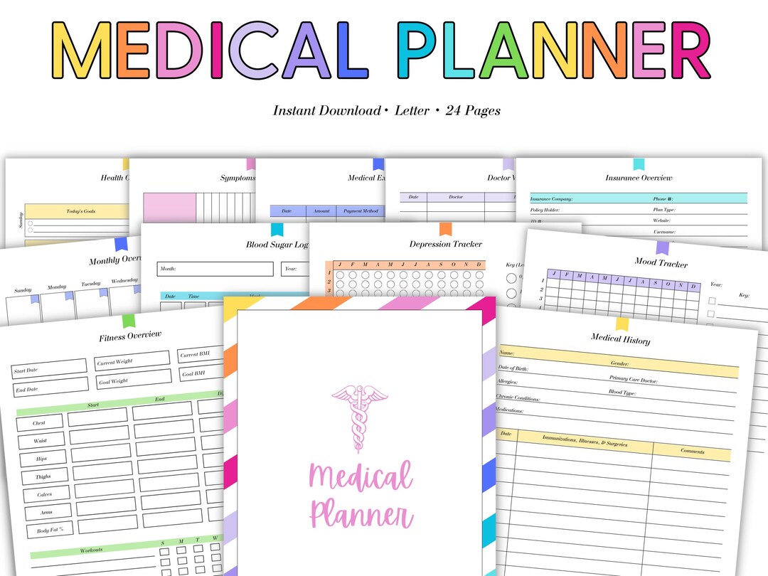 Medical Planner Printable, Healthcare Planner, Doctor Appointment ...