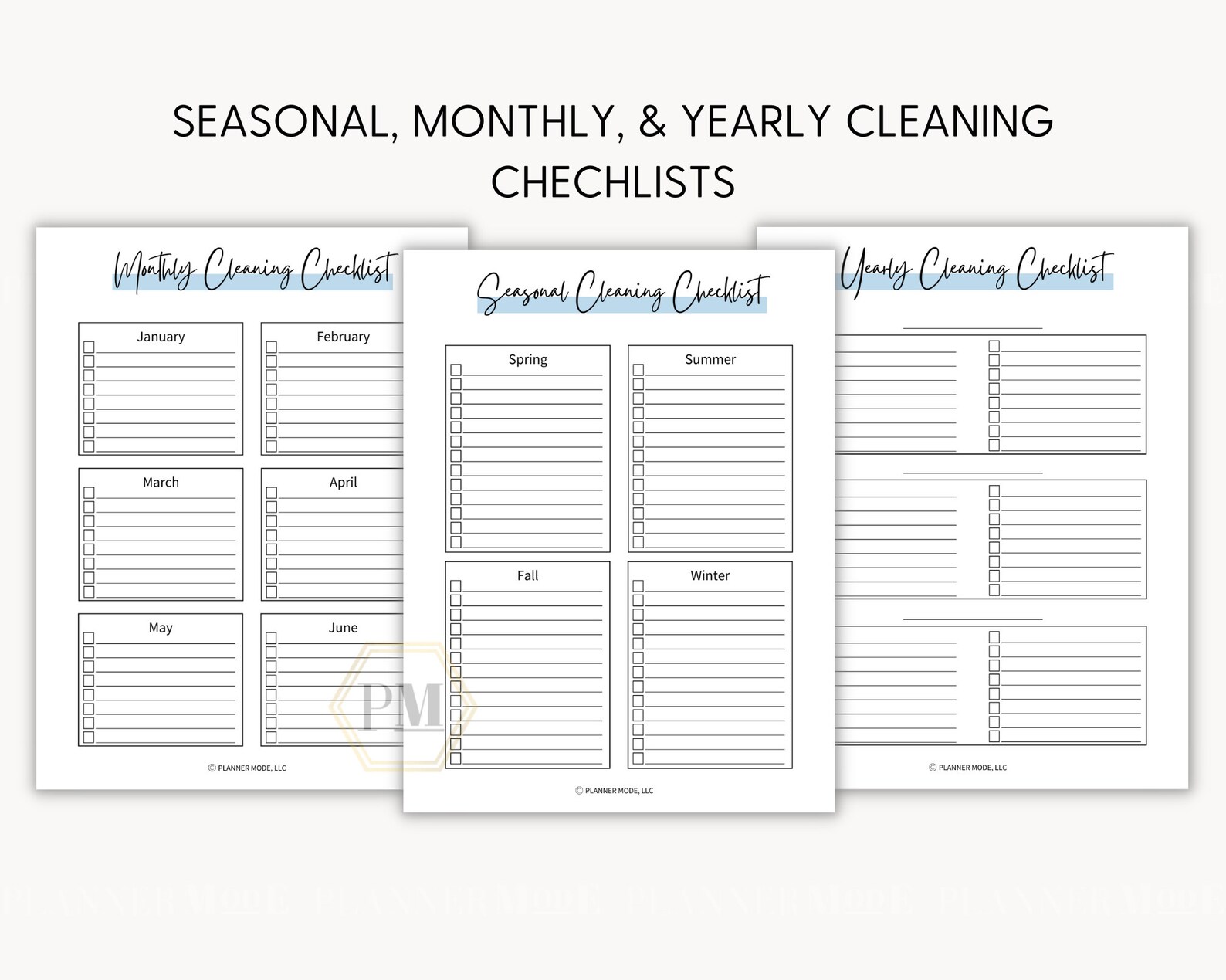 Monthly Cleaning Planner Weekly Cleaning Checklist Cleaning - Etsy