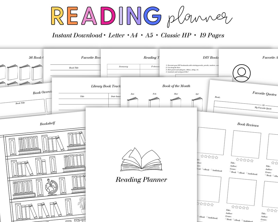 Reading Planner, Book Tracker, Reading Log, Goodnotes Reading Journal ...