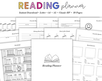 Digital Reading Journal, Reading Planner, Book Tracker, Reading Log ...