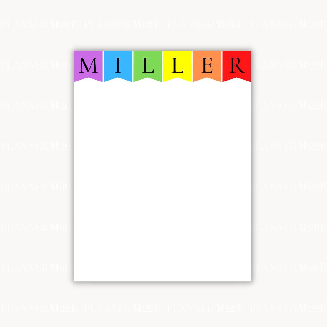 Rainbow Teacher Notepad Template From the Office Of Teacher - Etsy