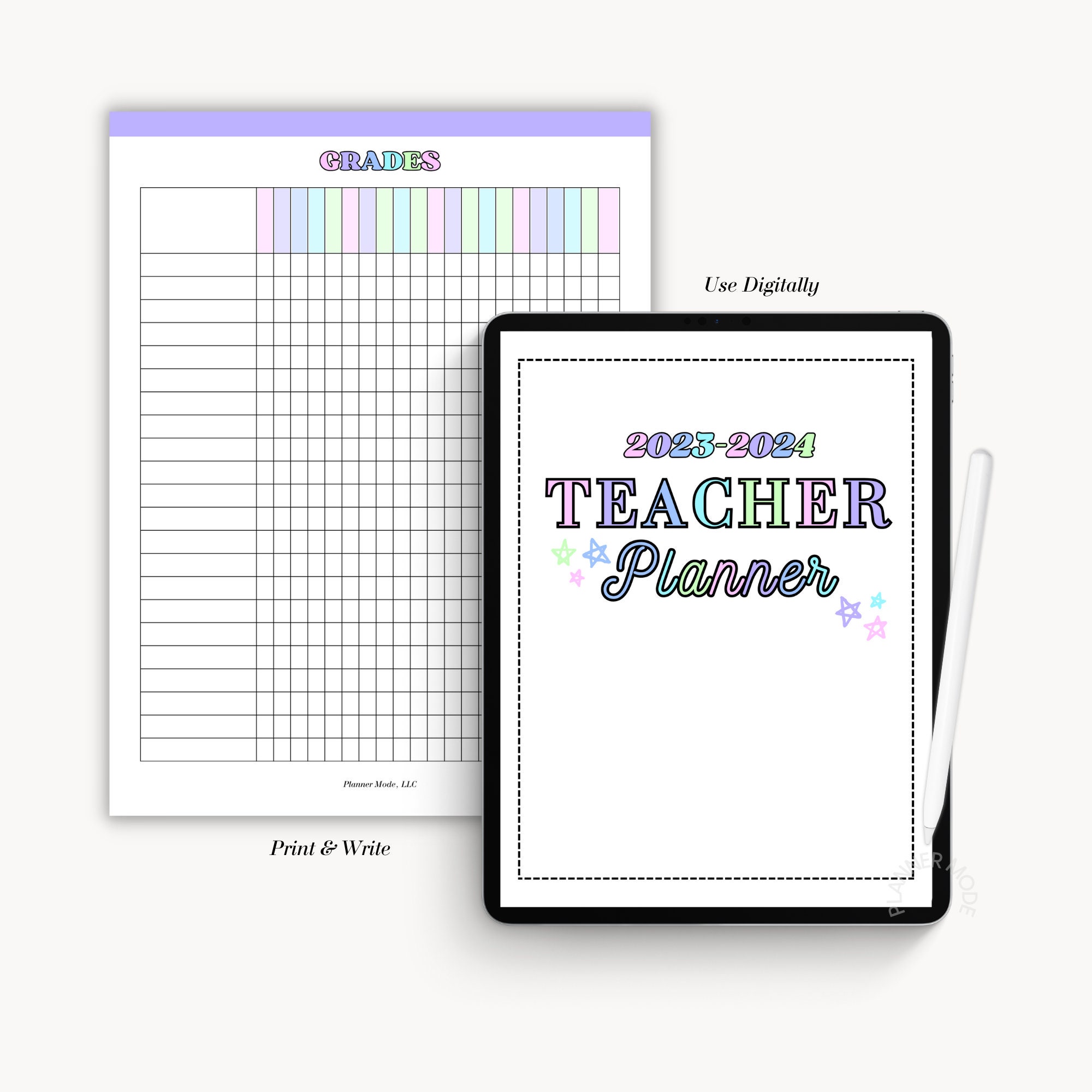 2023-2024 Printable Teacher Planner Teacher Gradebook - Etsy