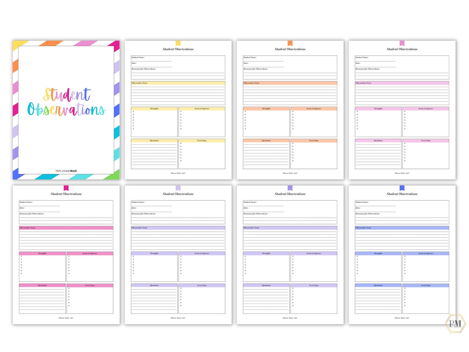 Student Observation Forms Bundle: Classroom Notes (digital Download) - Etsy
