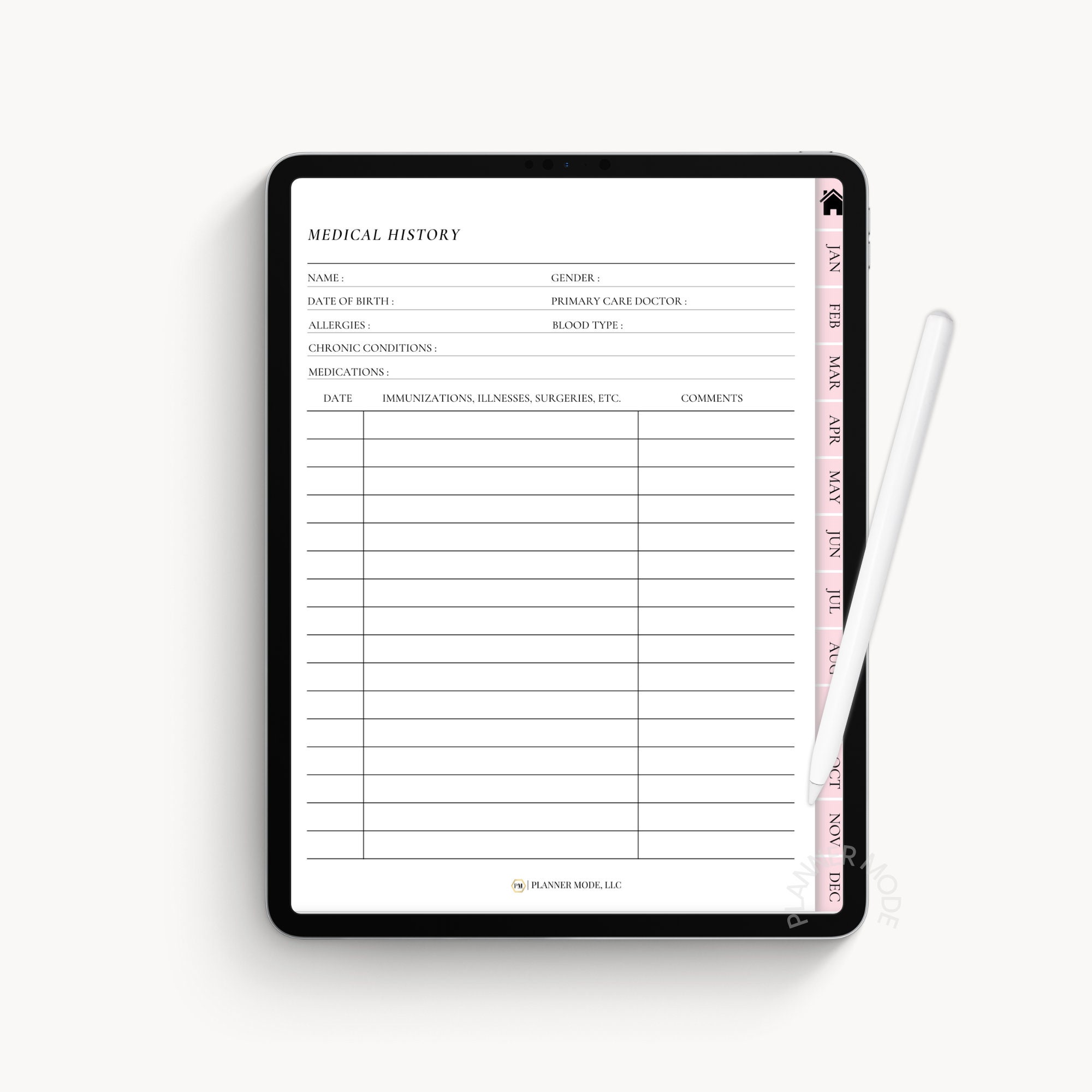 Digital Medical Planner | Health & Appointment Tracker for iPad | Track ...