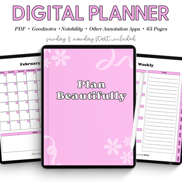 Undated Digital Planner - Etsy