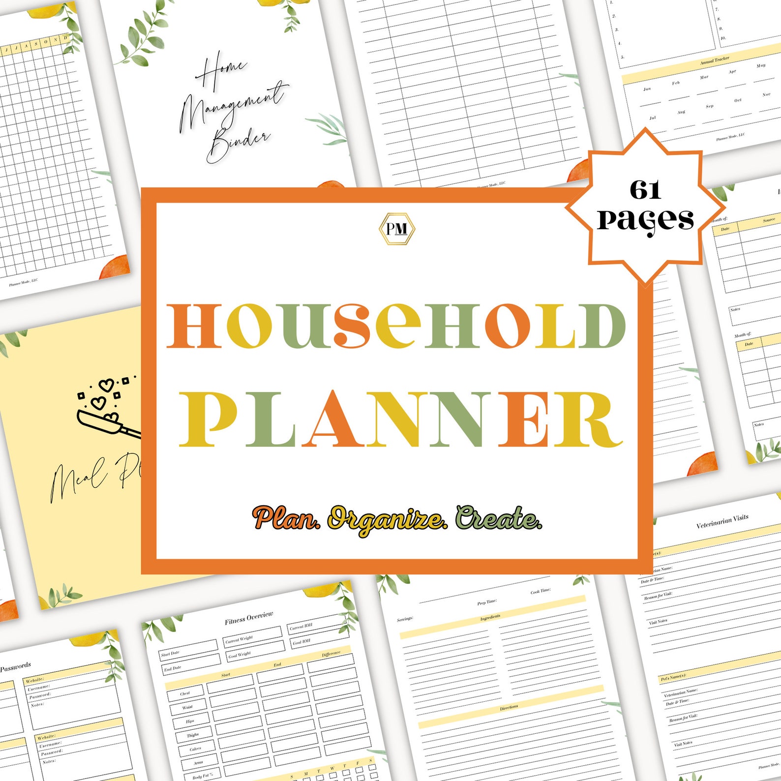 Home Planner Printable, Home Management Binder, Home Binder, Household ...