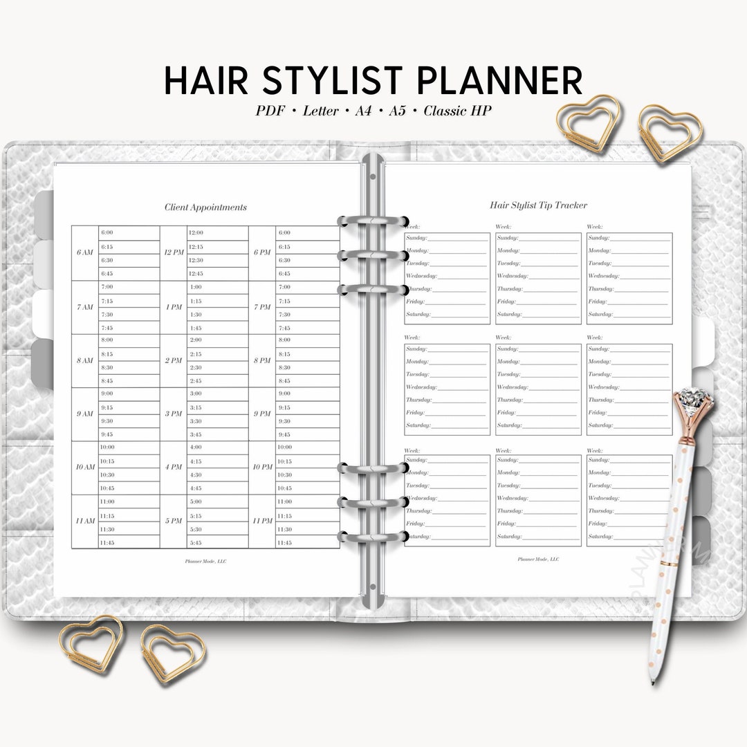Hair Stylist Client Book, Hair Salon Business Owner, Hair Client ...