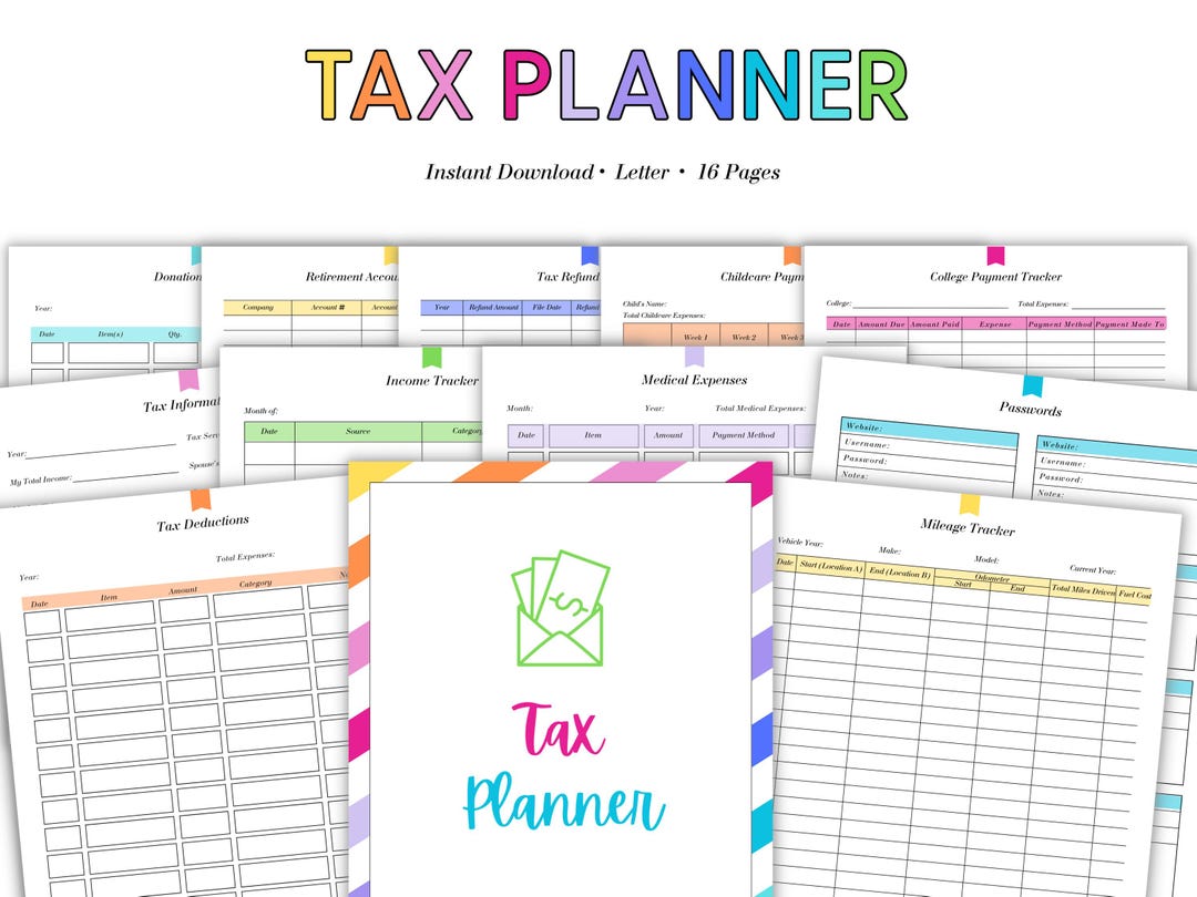 Printable Tax Planner: Personal & Small Business (digital Download) - Etsy