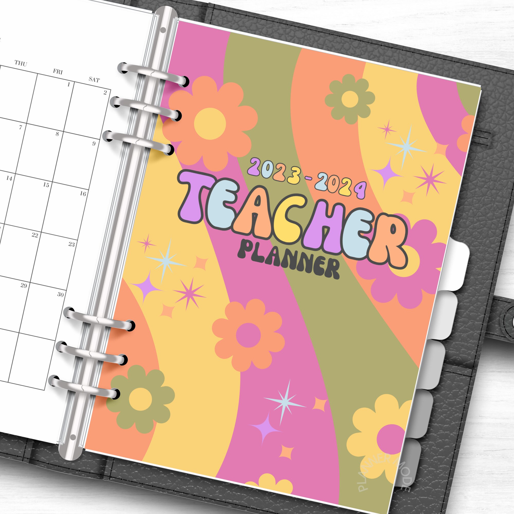 Retro Teacher Planner Teacher Gradebook 2023 2024 Teacher - Etsy