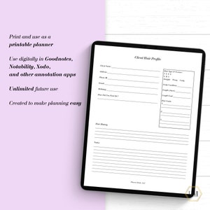 Hair Stylist Planner, Hair Salon Business Owner, Hair Client Tracker ...