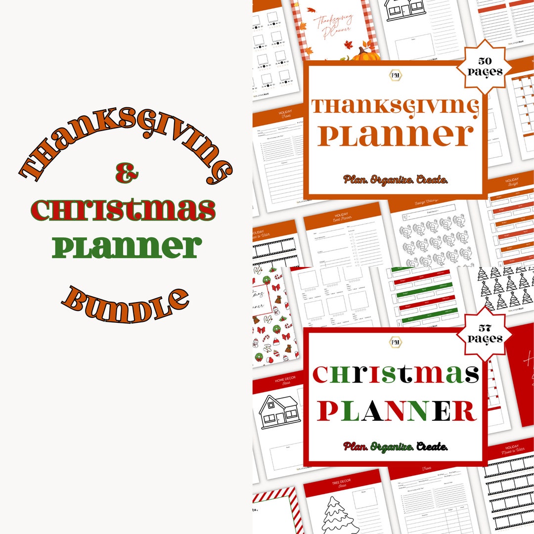 Printable Holiday Planner Bundle, Christmas Planner, Printable ...