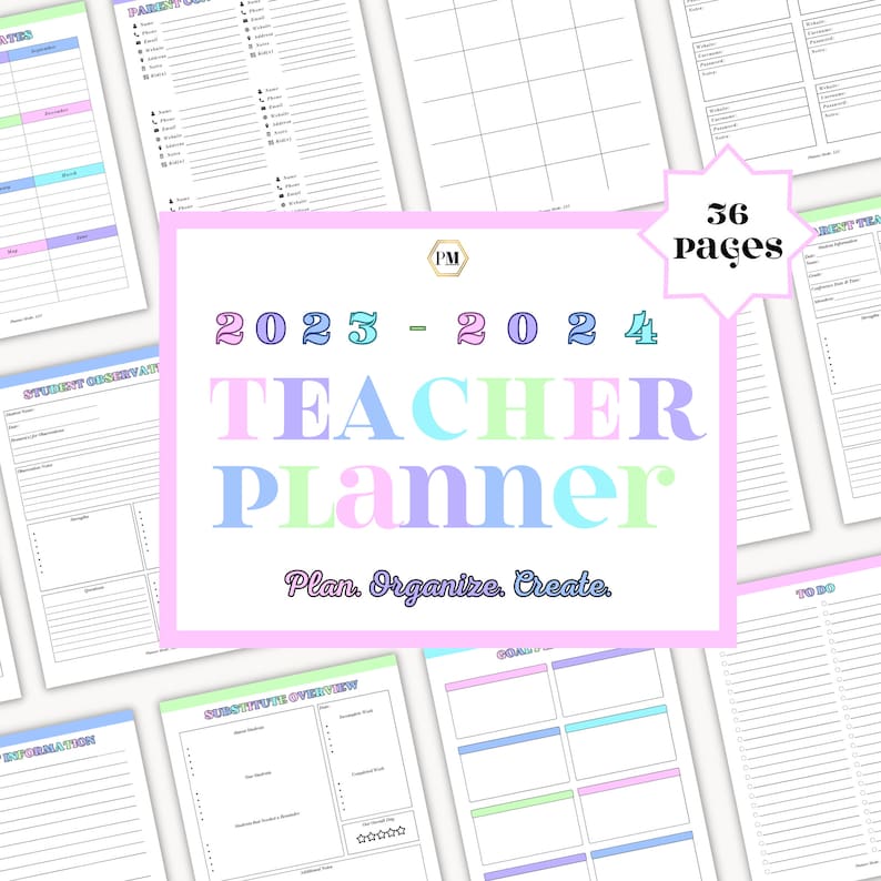 Apple Teacher Planner Printable Teacher Gradebook 2023-2024 - Etsy
