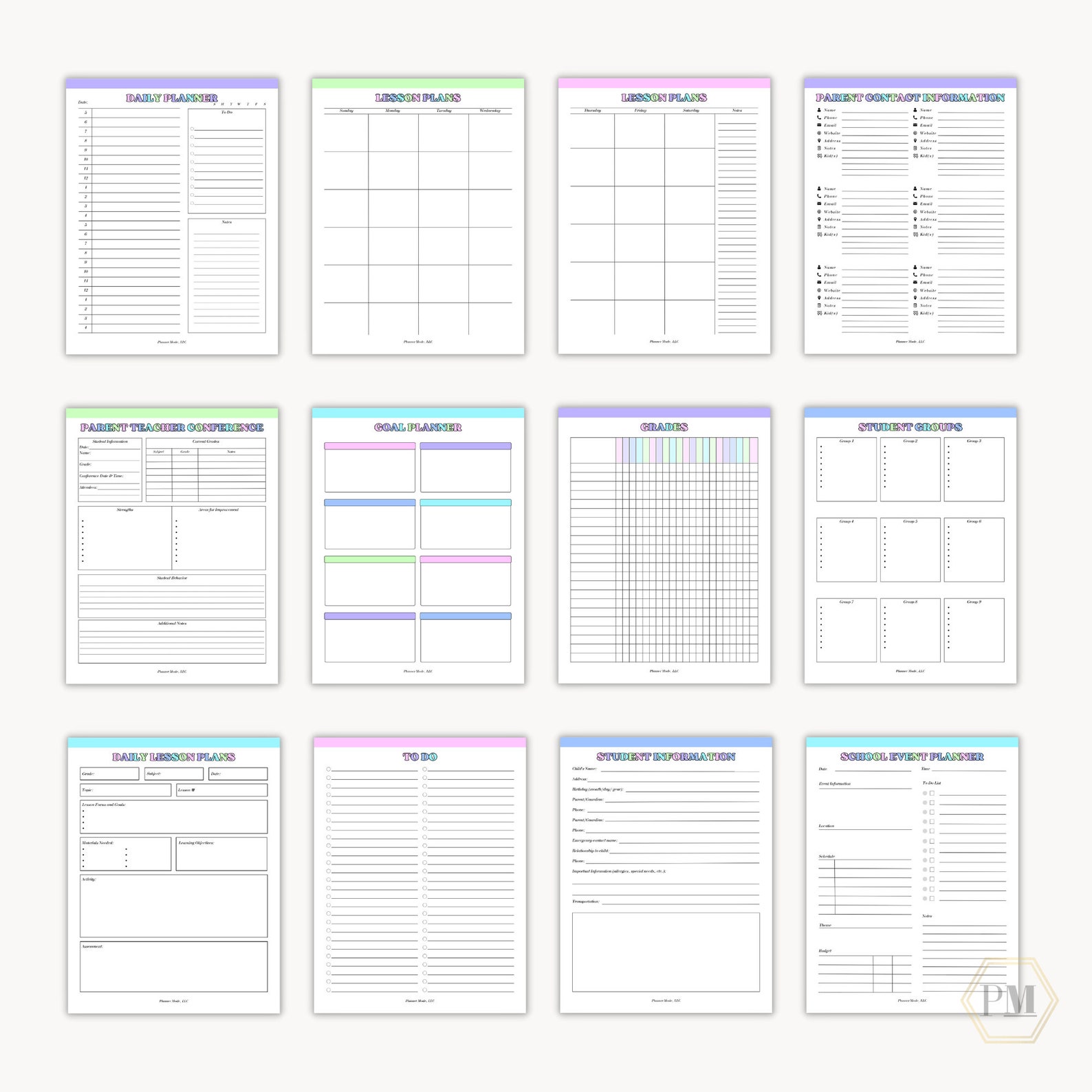 Apple Teacher Planner Printable Teacher Gradebook 2023-2024 - Etsy