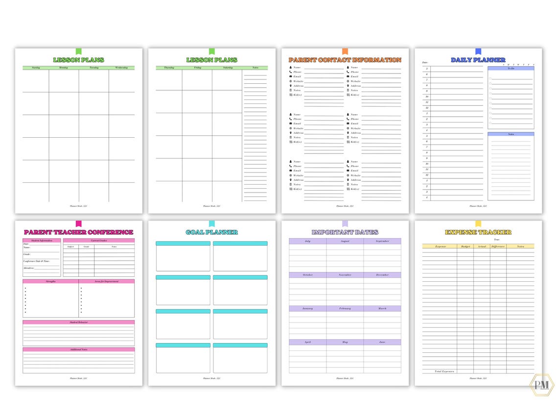 2025-2026 Teacher Planner: Digital Gradebook (digital Download) - Etsy