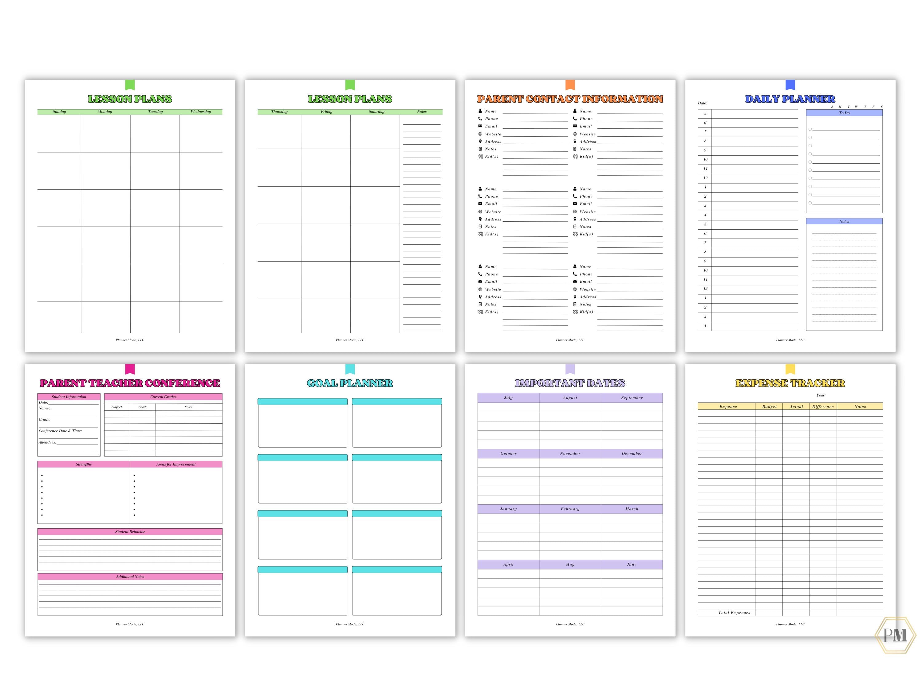 2025-2026 Teacher Planner: Digital Gradebook (digital Download) - Etsy