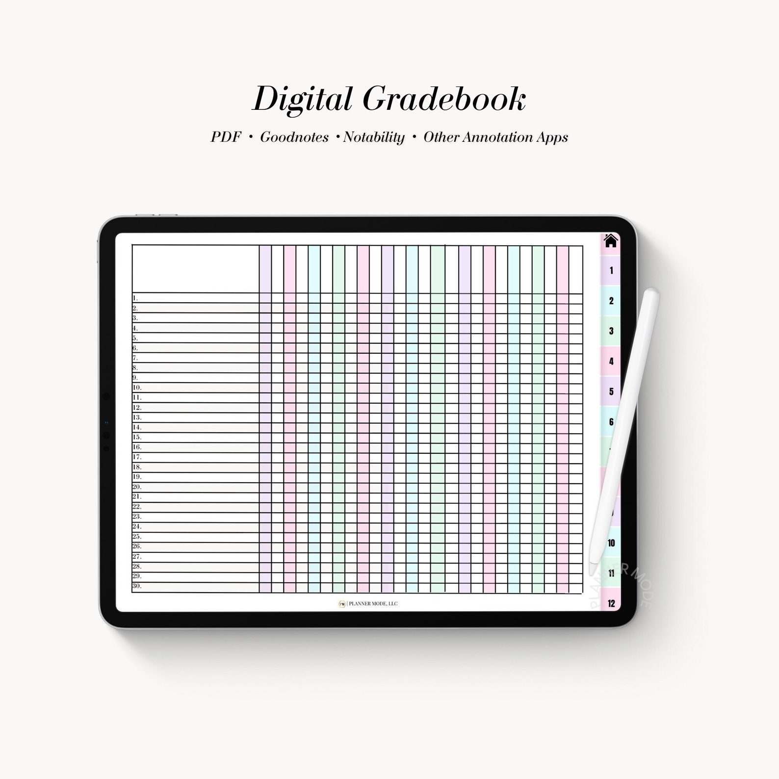 Gradebook Digital, Class Gradebook, Grade Tracker, Teacher Gradebook ...
