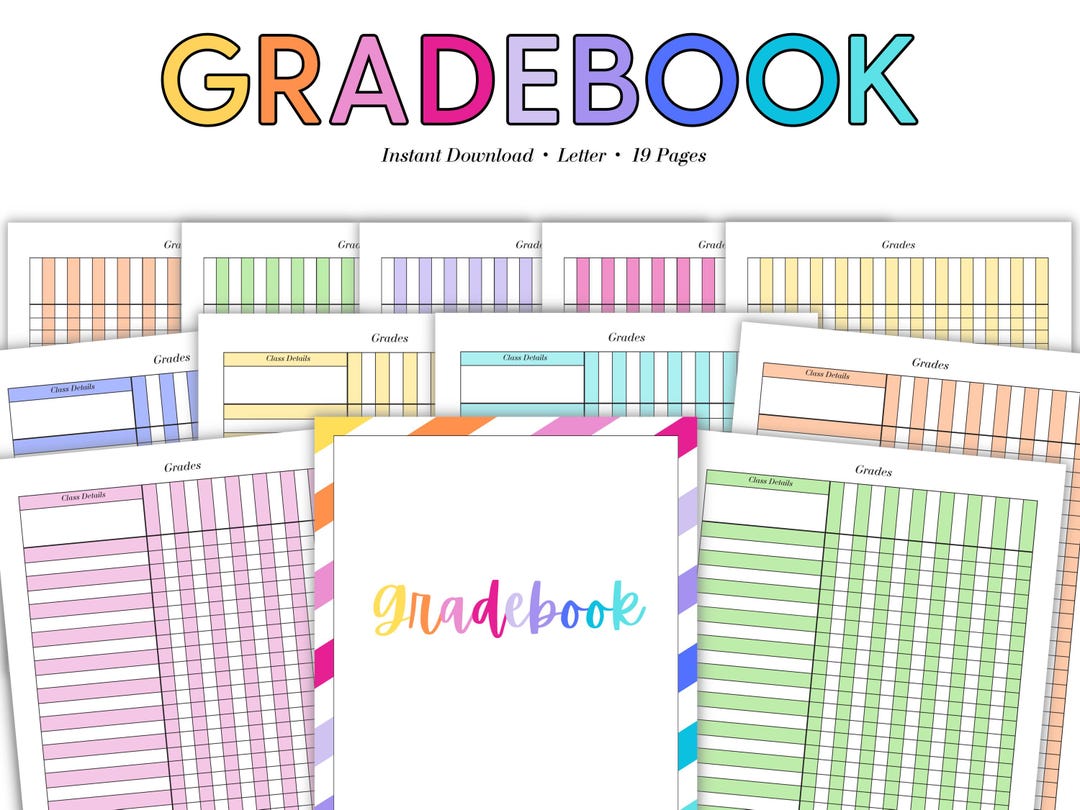 Goodnotes Gradebook: Printable Grade Tracker for Teachers (letter Size ...