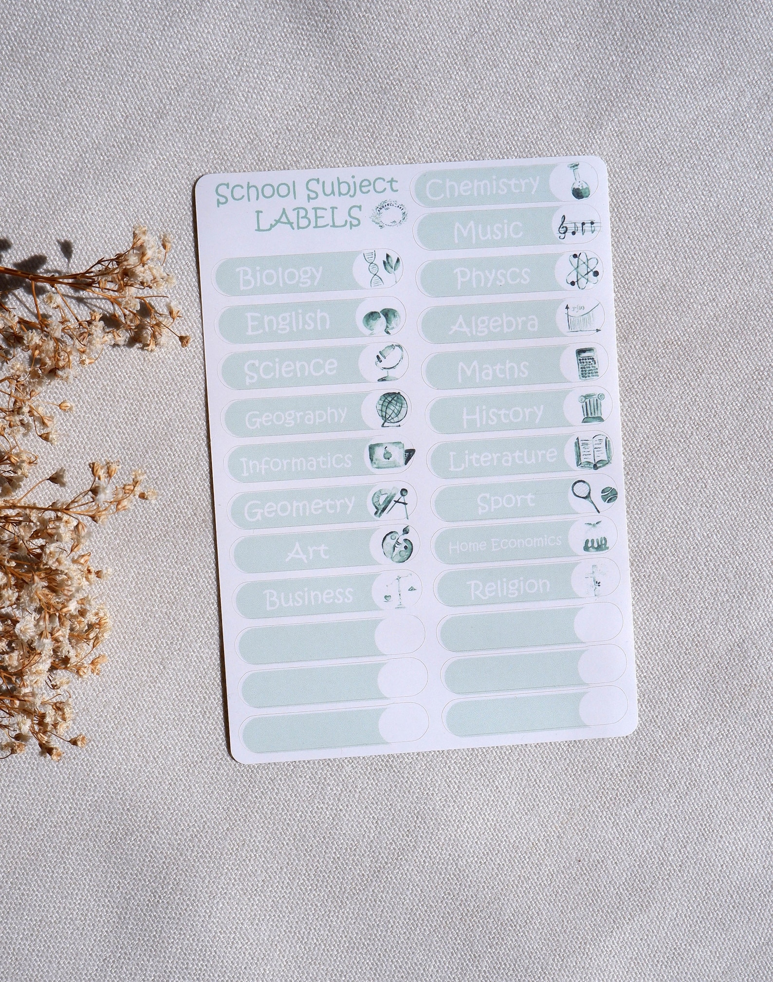 Secondary School Subject Labels | Glossy Subject Labels | Maths Labels ...