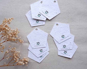 Plantable Wildflower Seed Paper Gift Tags Plain Sustainable - Etsy