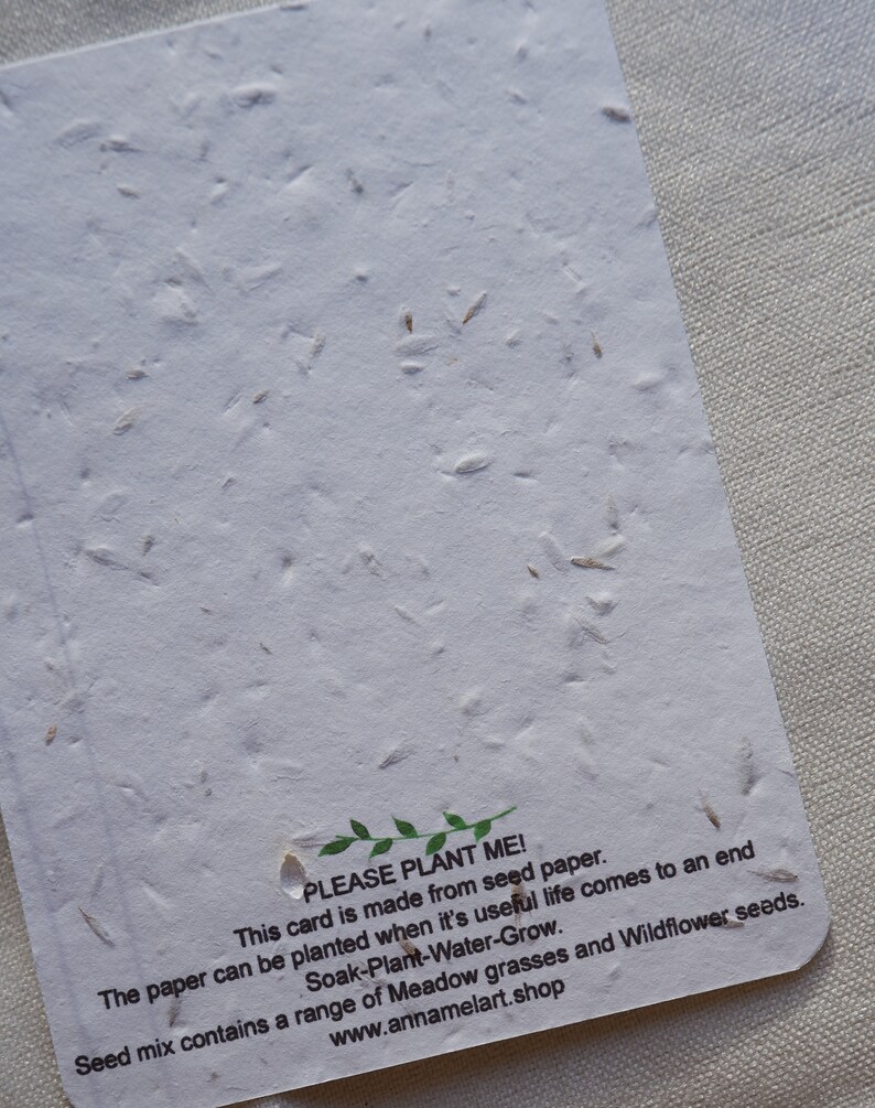 Plantable Seed Paper Card | Watercolor Butterfly A6 - Etsy