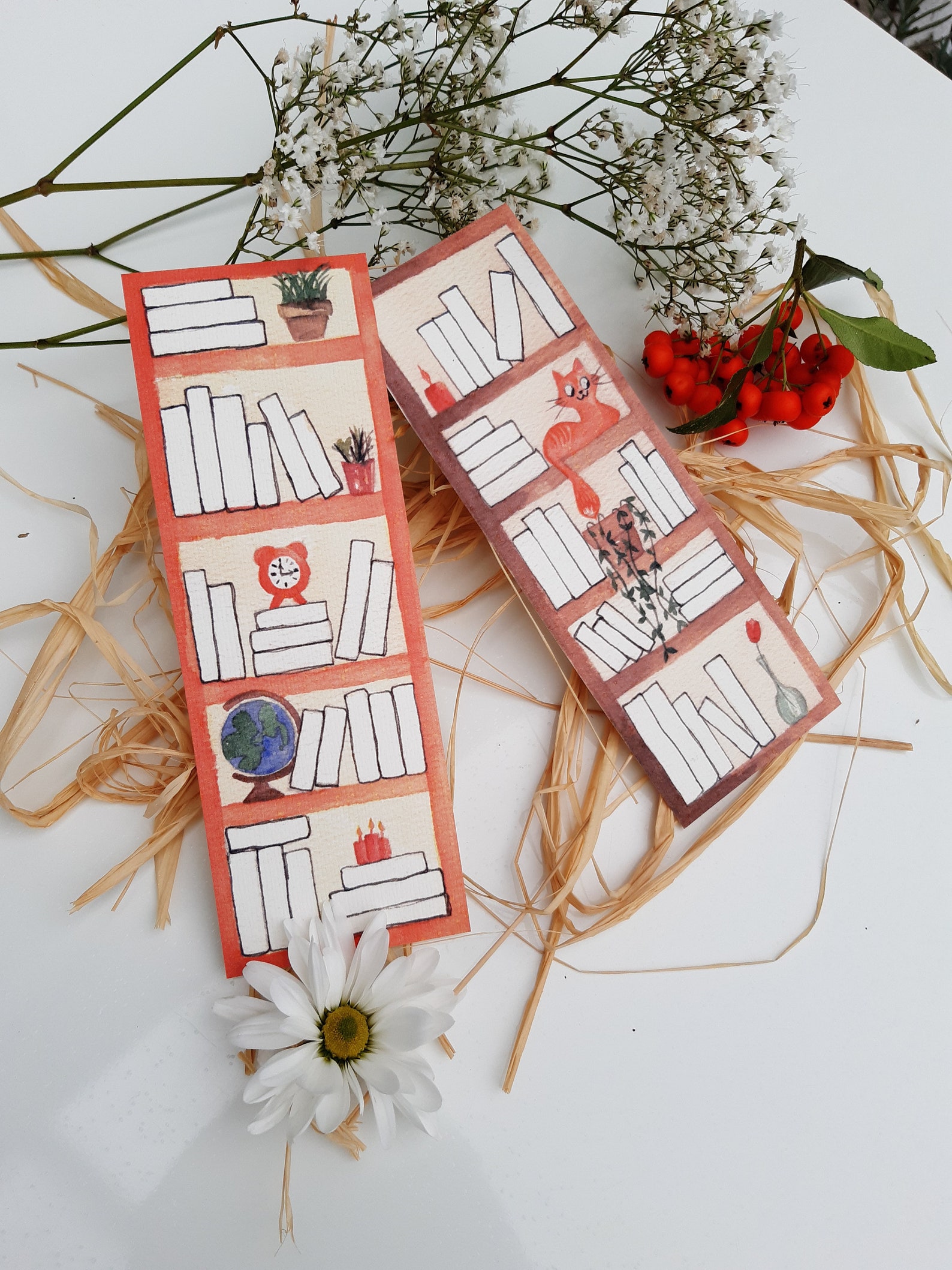 Bookmark Tracker | Set of 2 | 2021 Bookshelf Tracker Bookmark Hand ...